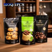 China Custom Printed Food Grade Mylar Bags with Zipper 80-100 Micron for Coffee Tea Storage for sale