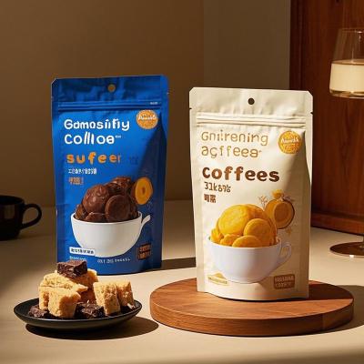 China 4-Layer Moisture-Proof Food Packaging Bags Custom Printed Snack Pouches with Resealable Zipper 100-800mm for sale
