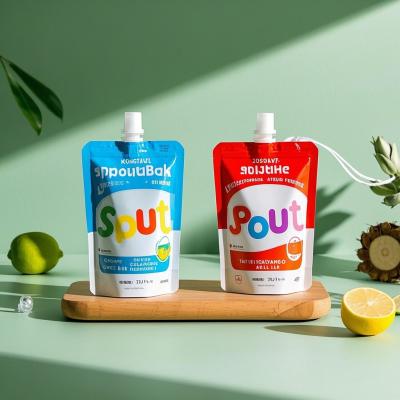 China Custom Spout Pouch 100ml to 2L Leak-Proof Food-Grade Stand-Up Packaging with Reclosable Cap for sale