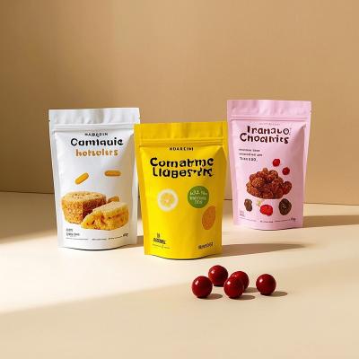 China Custom Printed Stand Up Pouch 100g 1kg Plastic Composite Food Packaging Bags for Snacks Coffee Tea for sale