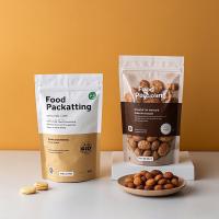 China FDA Approved Stand Up Pouches with Ziplock 80-120 Micron Custom Printing for Snacks Coffee Bakery for sale