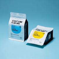 China 8-Side Seal Premium Food Pouches with Resealable Zipper 70-120 Microns for Coffee Snacks for sale