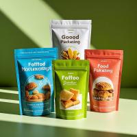 China FDA Certified Multi-Layer Composite Food Packaging Bags 4-32 oz Custom Printed Stand Up Pouch with Zipper for sale