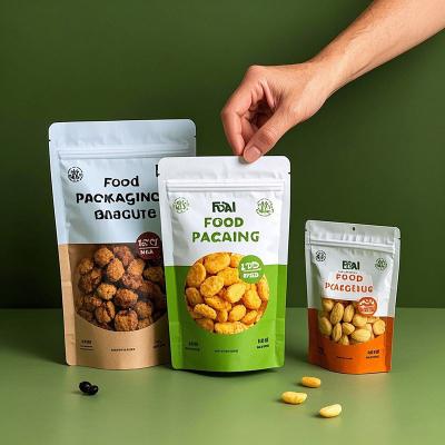 China Custom Printed Mylar Food Packaging Bags 0.2mm Thickness ISO9001 Certified Moisture Barrier Stand Up Zipper Pouch for sale