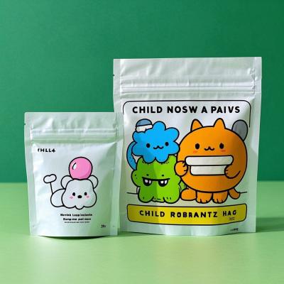 China ISO Certified Child Resistant Stand-Up Pouches 5x8 to 10x12 Resealable Tamper-Evident for Herbal Supplements for sale