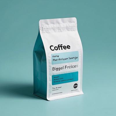 China 8-Sided Sealed Flat Bottom Pouch Food Grade Vacuum Packaging with Ziplock 2oz to 1lb Custom Printing for sale