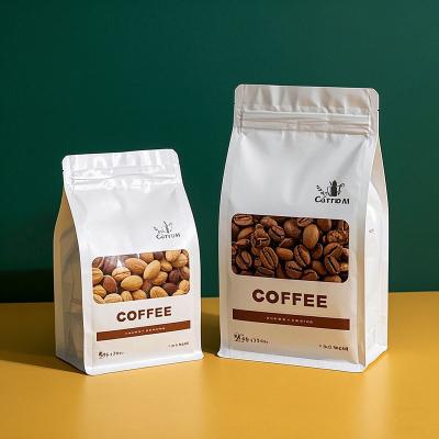 China Custom Printed 8 Side Sealing Flat Bottom Bag 5kg Capacity Food Grade Stand Up Pouch Leakproof Packaging for sale