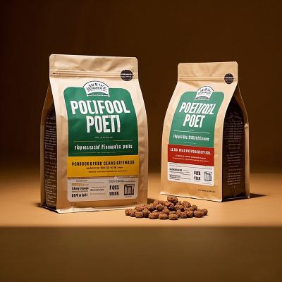 China Recyclable Biodegradable Pet Food Pouches 180 Days Compostable Stand Up Bags 50-120 Micron for sale
