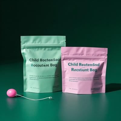China Child Resistant Zipper Bags 3-5 Mil Food Grade PE Customizable Safety Packaging for sale
