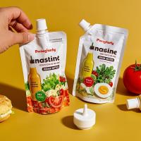 China Eco-Friendly Spout Pouch 200ml 500ml Leak-Proof Salad Dressing Mayonnaise Bags FDA Certified Customizable Packaging for sale