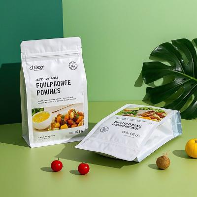 China ISO Certified 8 Side Sealing Flat Bottom Bags 3 Layer Barrier Leak Proof Stand Up Packaging Custom Printed Doypack for Food Powder for sale