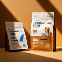 China Resealable Kraft Paper Pet Food Packaging Bag Biodegradable 1kg 5kg Custom Logo for sale