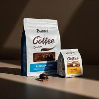 China Biodegradable Kraft Coffee Bags with Degassing Valve 8oz to 5lb FDA CE Certified Resealable Custom Print for sale