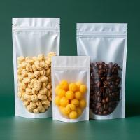 China Flat Bottom Bag with Zipper Stand Up Airtight Pouches 80-120 Microns High Barrier Lamination Reusable Lock Seal for Coffee Snacks Cosmetics for sale