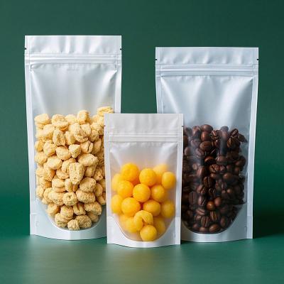 China Flat Bottom Bag with Zipper Stand Up Airtight Pouches 80-120 Microns High Barrier Lamination Reusable Lock Seal for Coffee Snacks Cosmetics for sale
