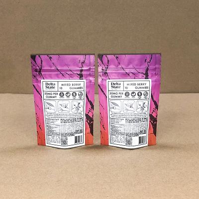 China Child Resistant Premium Polyester Packaging Bag 1-28 Grams Custom Smell Proof Tobacco Storage for sale