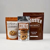China Wholesale Custom Printed Mylar Bags for Cookies 10x20cm Stand Up Pouches with Double Lock Zipper for sale