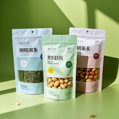 China Stand Up Zipper Lock Snack Bags 3 Layer Aluminum Foil Laminated 90-180 Micron Custom Printing OEM for sale
