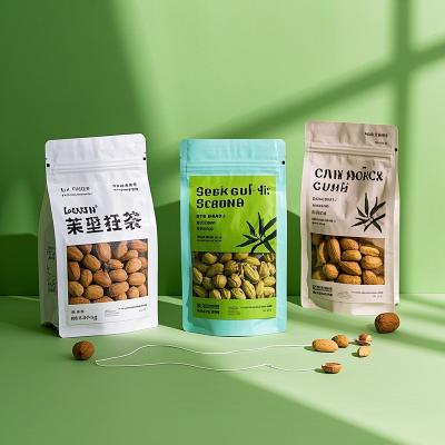 China Compostable PLA Snack Bags with Window 60-120μm Thickness for Organic Chips Cookies Low MOQ 100pcs for sale