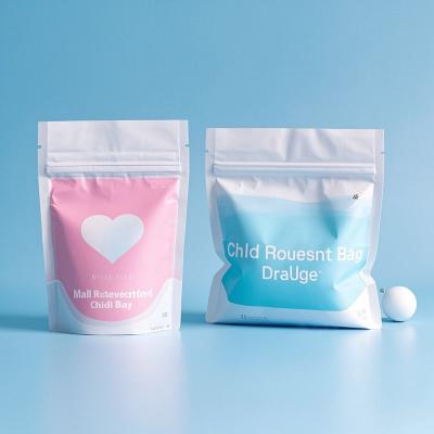 China CPSC Certified Child Proof Stand Up Pouches 1 oz to 16 oz Airtight Packaging for Edibles Supplements for sale