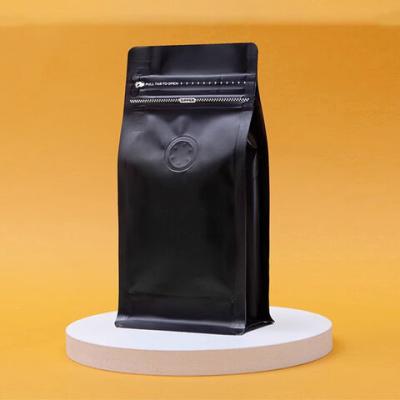 China Custom Coffee Bean Packaging Bag with One-Way Valve 125g to 1000g Eight-Side Seal for sale