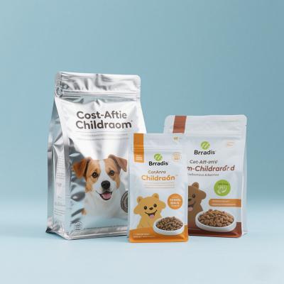 China Custom Child Barrier Mylar Pouches for Pet Food 50-150 Micron Stand Up Bags for sale