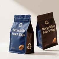 China 8-Seal Stand Up Zipper Pouch AL PE Laminated Film 70-100um Thickness for Snack Coffee Packaging for sale