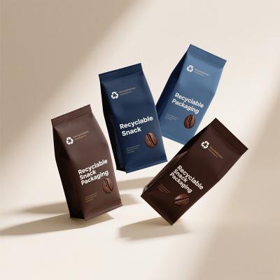 China 8-Seal Stand Up Zipper Pouch AL PE Laminated Film 70-100um Thickness for Snack Coffee Packaging for sale