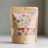 China Wholesale Customizable Kraft Paper Stand Up Zipper Pouch 80-150gsm Food Grade Resealable Packaging for Coffee Snacks for sale