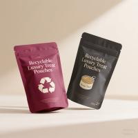 China Aluminum Foil 8-Side Stand Up Pouches 9 Micron Moisture Proof Snack Packaging with Resealable Zipper for sale