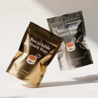 China Aluminum Foil 8-Side Stand Up Pouches 9 Micron Moisture Proof Snack Packaging with Resealable Zipper for sale