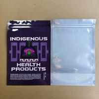 China Custom Stand Up Pouches Half Printed Clear Window 50-120 Micron Recyclable Bulk Order for sale