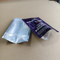 China Custom Stand Up Pouches Half Printed Clear Window 50-120 Micron Recyclable Bulk Order for sale