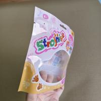 China Eco Friendly Kids Snack Bag 300ml Clear Window Biodegradable PLA PBAT Lightweight 25g Child Safe Zipper for sale