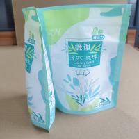 China Bulk Order Transparent Laundry Pod Packaging Bag Leak-Proof Bottom Gusset Design for sale