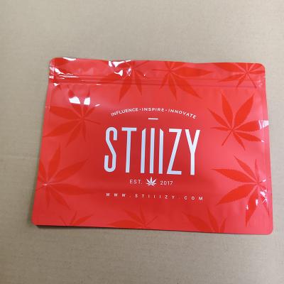 China FDA Food Grade Smell Proof Weed Storage Bags 0.8-1.2mm Kraft Aluminum Foil Bulk Wholesale for sale