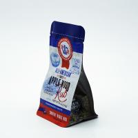 China Custom Printed Eight Sided Sealing Flat Bottom Bag with Transparent Window 10-70cm Width for sale