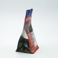 China Custom Printed Eight Sided Sealing Flat Bottom Bag with Transparent Window 10-70cm Width for sale