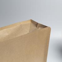China Blank Kraft Paper Coffee Bags Eight Sided Sealing Flat Bottom 50-120 Micron Custom Size for sale