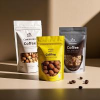 China Partial Window Matte Pouch Customizable Stand-Up Design Moisture-Proof For Coffee Spices & Bulk Foods for sale