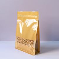 China Customizable Kraft Paper Bags with Visible Window 10-60 cm Greaseproof Food Packaging for sale