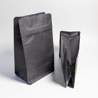 China Food Safety Grade Blank Black Kraft Paper Bags 10-60cm Width Custom Branding Wholesale for sale