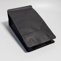 China Food Safety Grade Blank Black Kraft Paper Bags 10-60cm Width Custom Branding Wholesale for sale