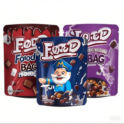 China Custom Printed Stand-up Ziplock Pouches 100g 200g Resealable Food Packaging Mylar Bags Heat Seal Aluminum Plastic for sale