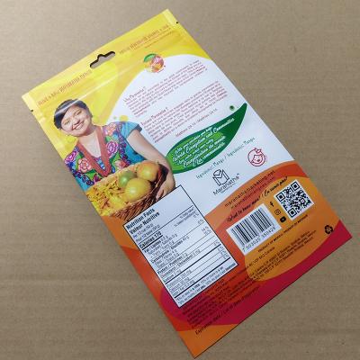 China Self-Seal Stand-Up Mango Bag Zipper Lock IPX4 Moisture-Proof 500+ Reclosures 120μm PET/AL/PE for sale