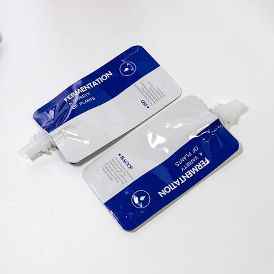 China Flat Bottom 100ml Spout Pouch Stand Up Custom Packaging High Barrier Food Grade for sale