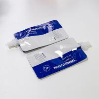 China Flat Bottom 100ml Spout Pouch Stand Up Custom Packaging High Barrier Food Grade for sale