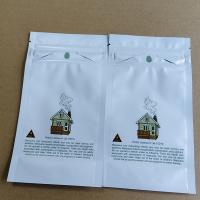 China ISO 8317 Child Resistant Pouch Wooden Cabin Print 102um 8 Layer Laminate Push Twist Lock for sale