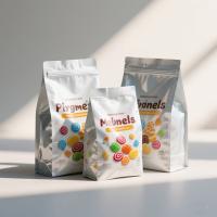China Custom Printed Mylar Bags with Transparent Window 8 Color Gravure 3.5-7 Mil Thickness for sale
