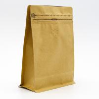 China Eco-Friendly Kraft Paper Coffee Bags 10-60cm with Resealable Zipper and Degassing Valve Custom Printing for sale